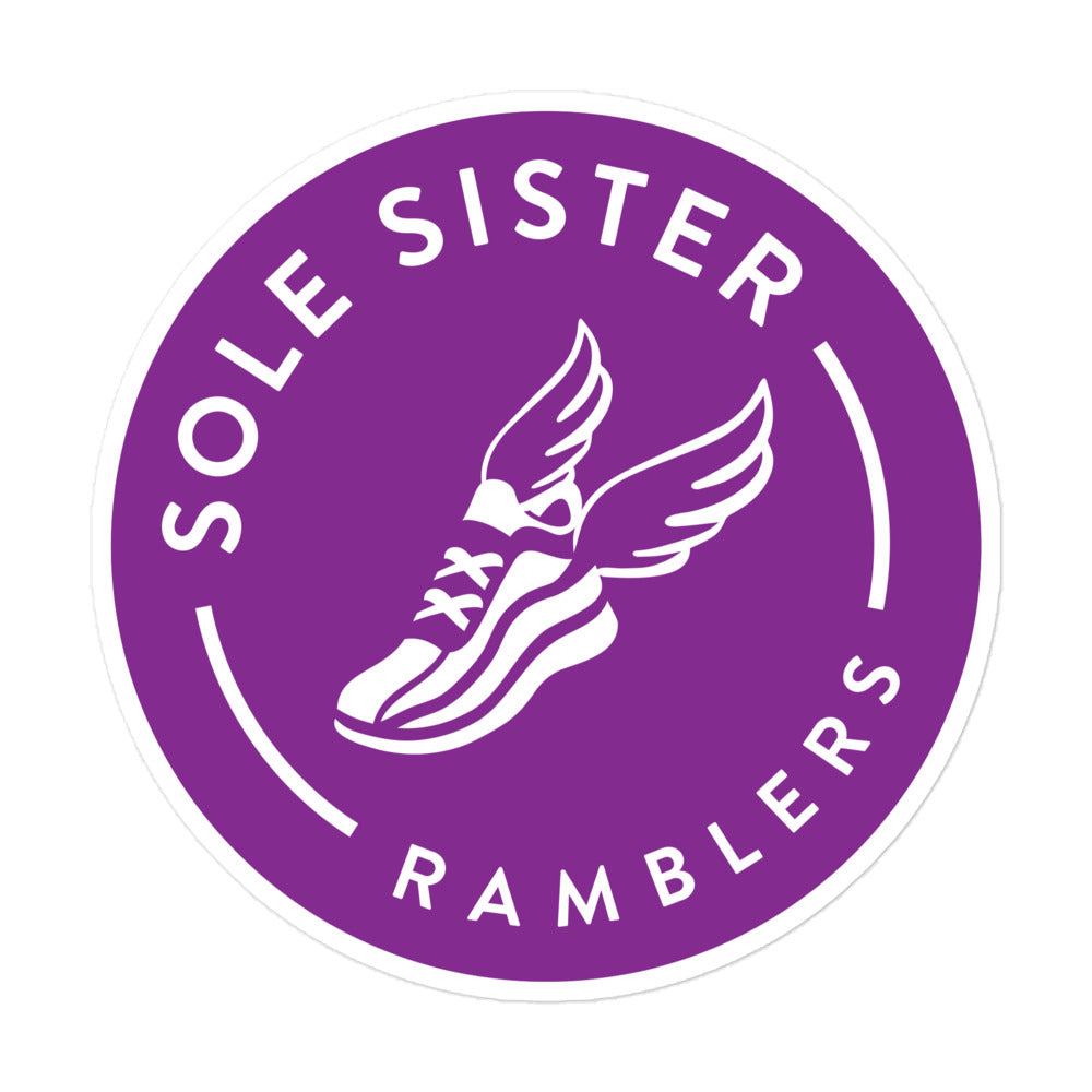 Round Vinyl Sole Sister Rambler Sticker (Large) - Purple ...